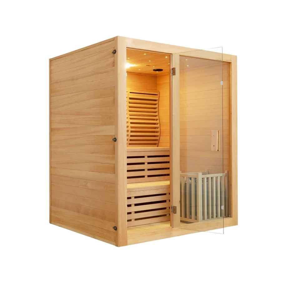6 Person Dual Bench Traditional Indoor Sauna – Steam Saunas